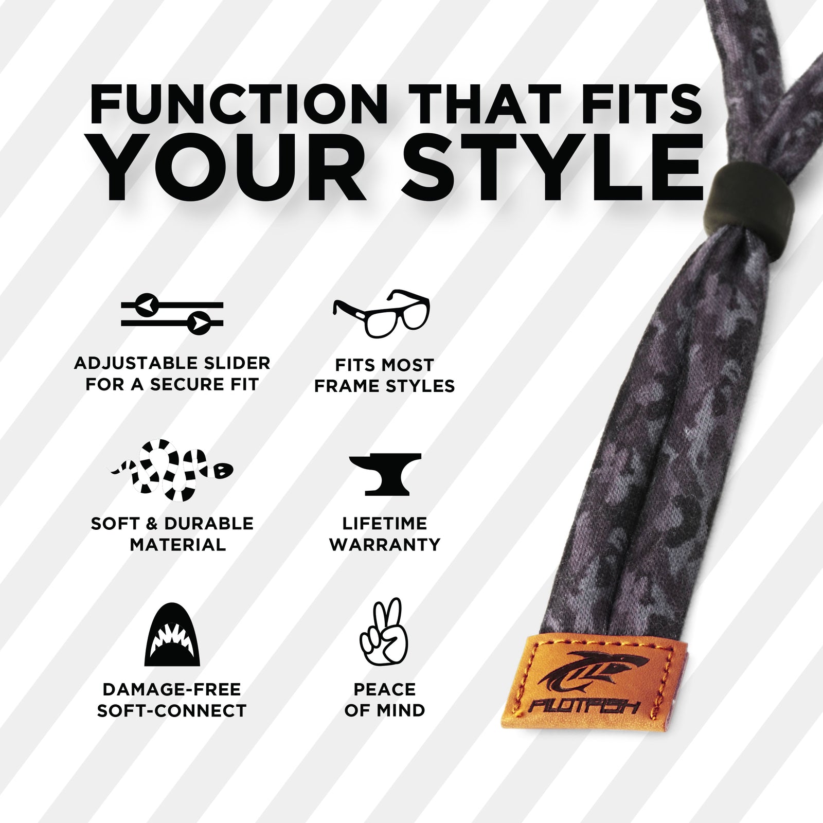 Pilotfish Cotton Sunglass Retainer| Sunglass Strap